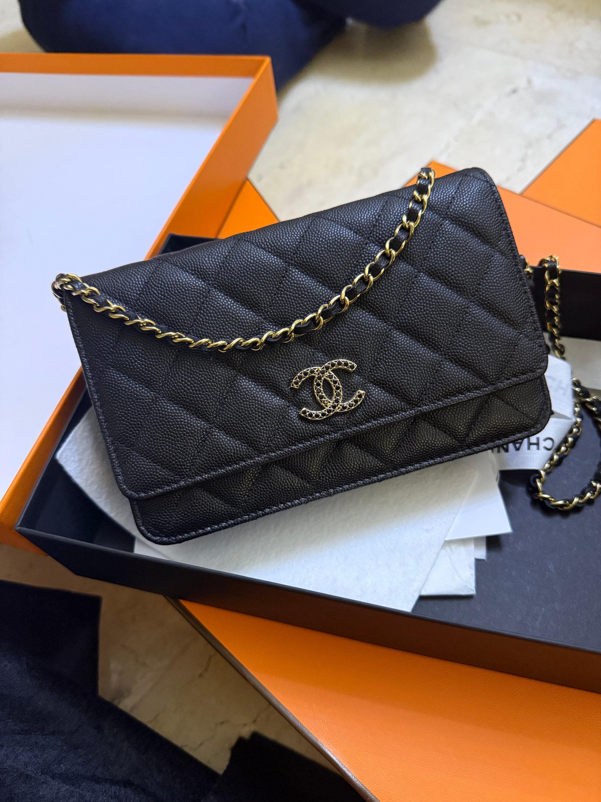 Chanel wallet on chain (woc) crystal big CC limited edition (microchip